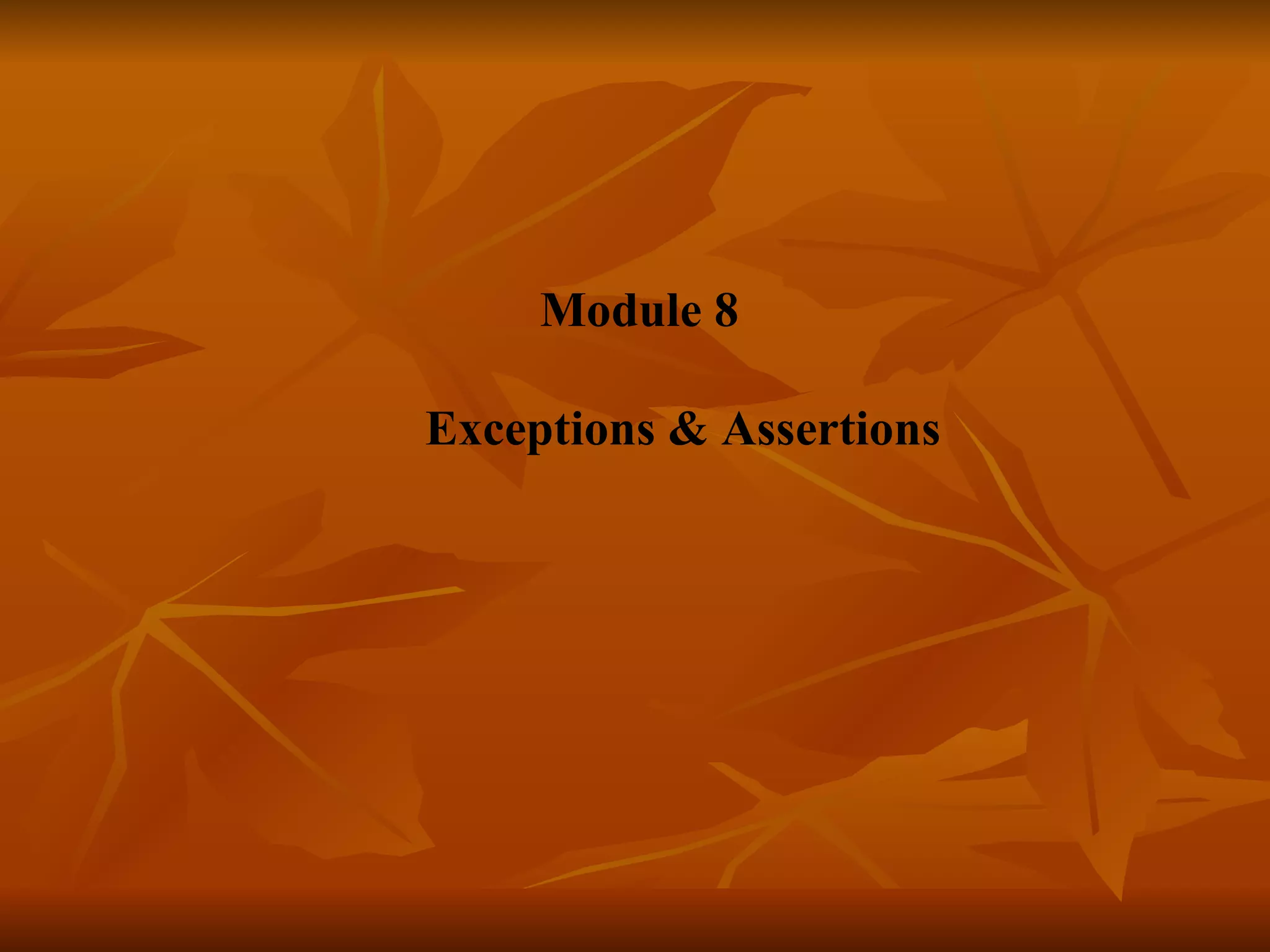 Md07 exceptions&assertion | PPT
