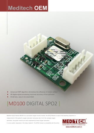 Md100 digital spo2 user's manual | PDF