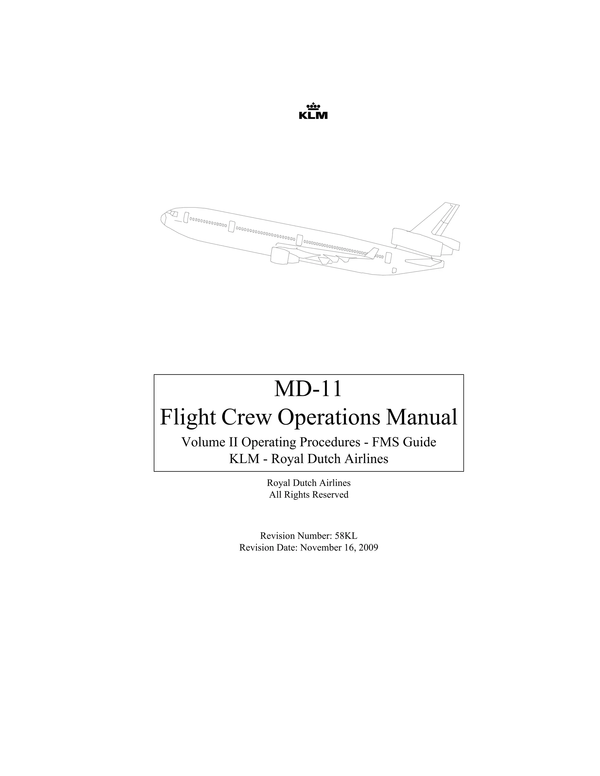 MD11 Flight Crew Operating Manualvol.2B rev.58 KLM | PDF | Air Travel ...