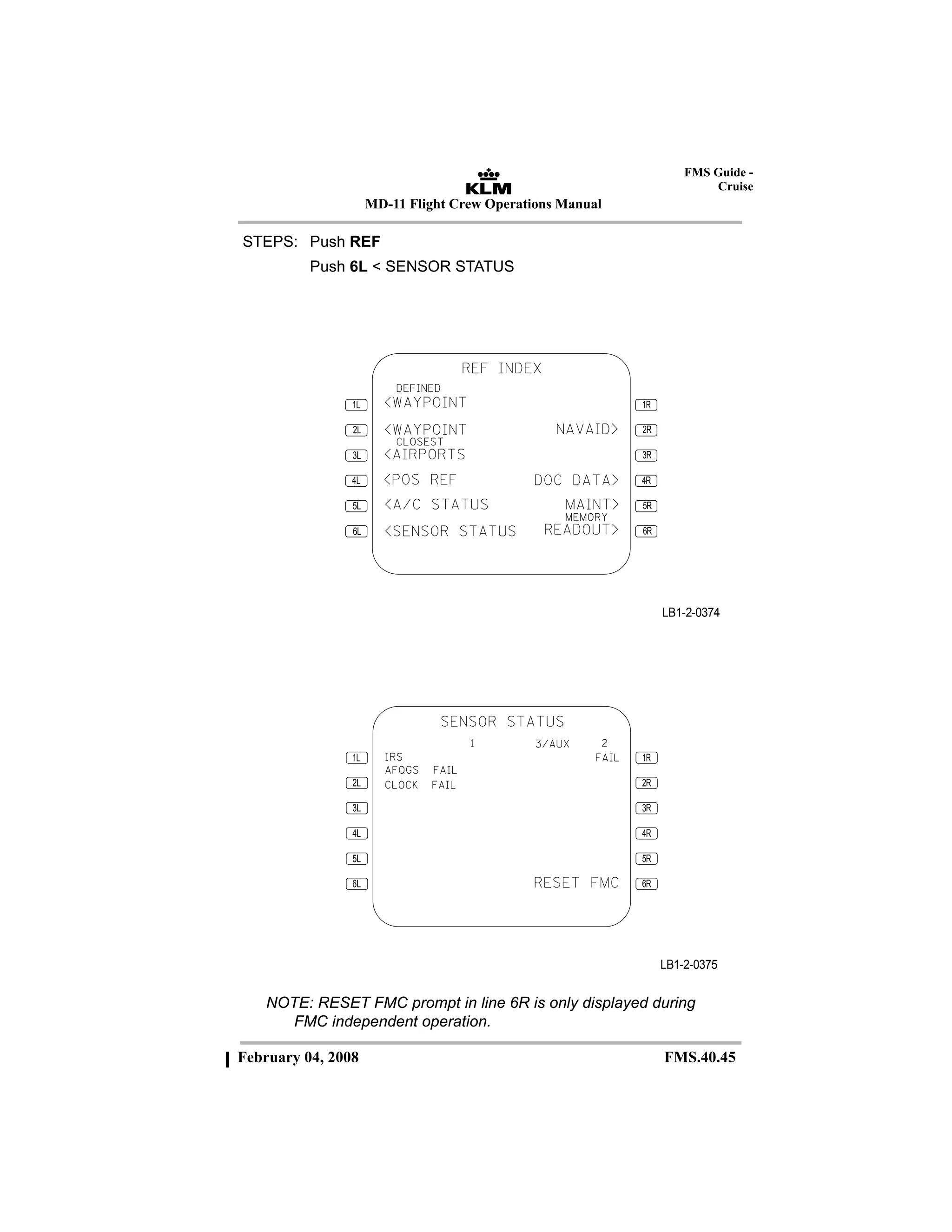 MD11 Flight Crew Operating Manualvol.2B rev.58 KLM | PDF