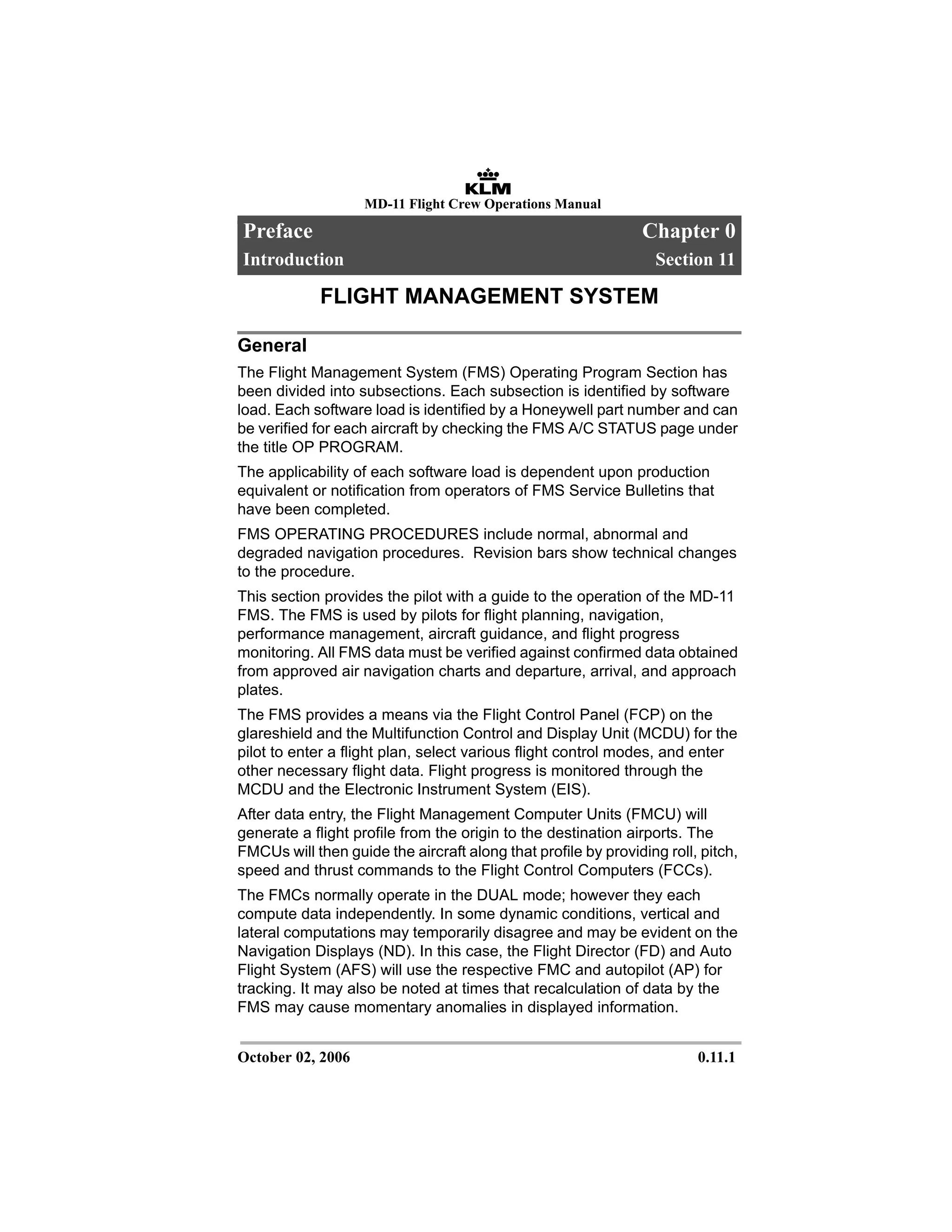 MD11 Flight Crew Operating Manualvol.2B rev.58 KLM | PDF | Air Travel ...