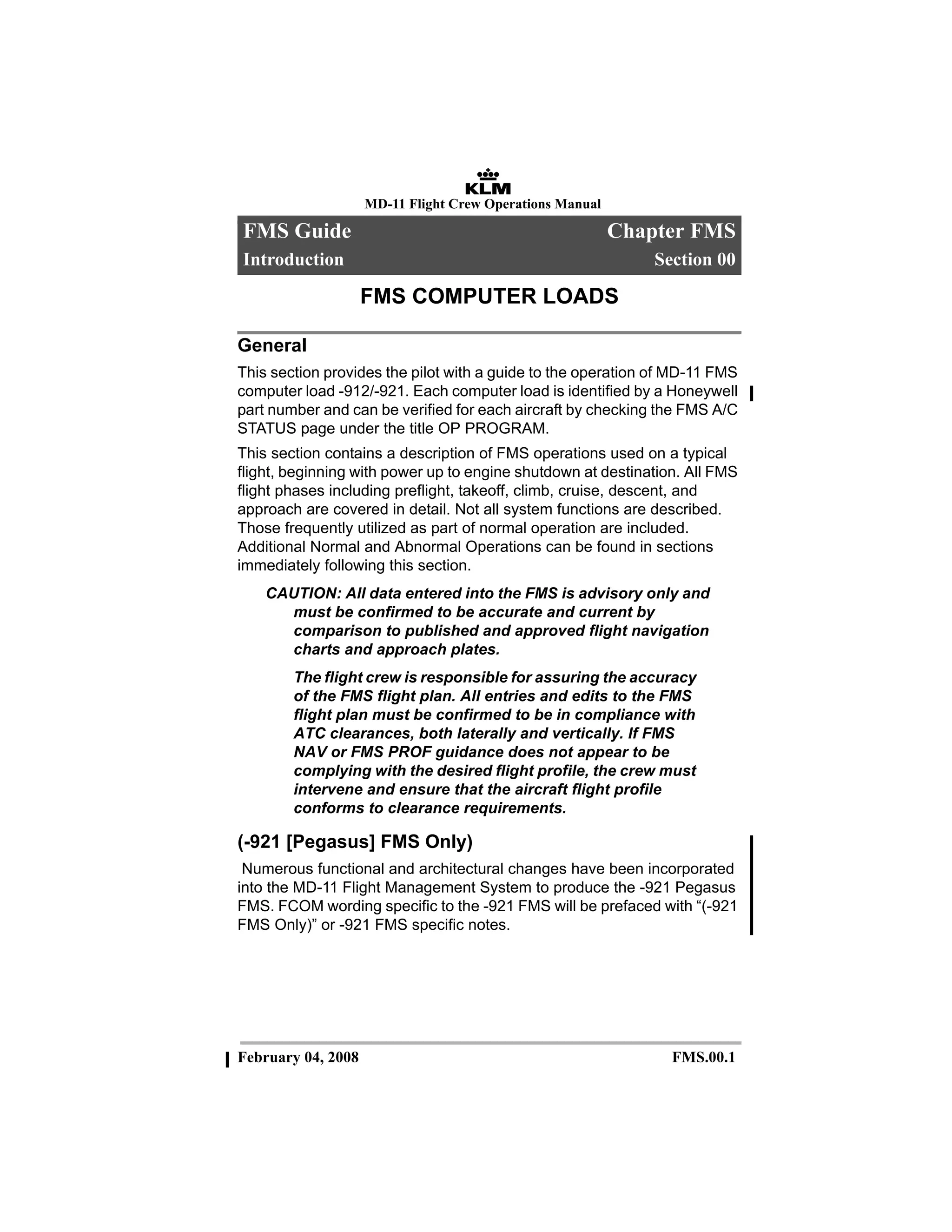 MD11 Flight Crew Operating Manualvol.2B rev.58 KLM | PDF | Air Travel ...