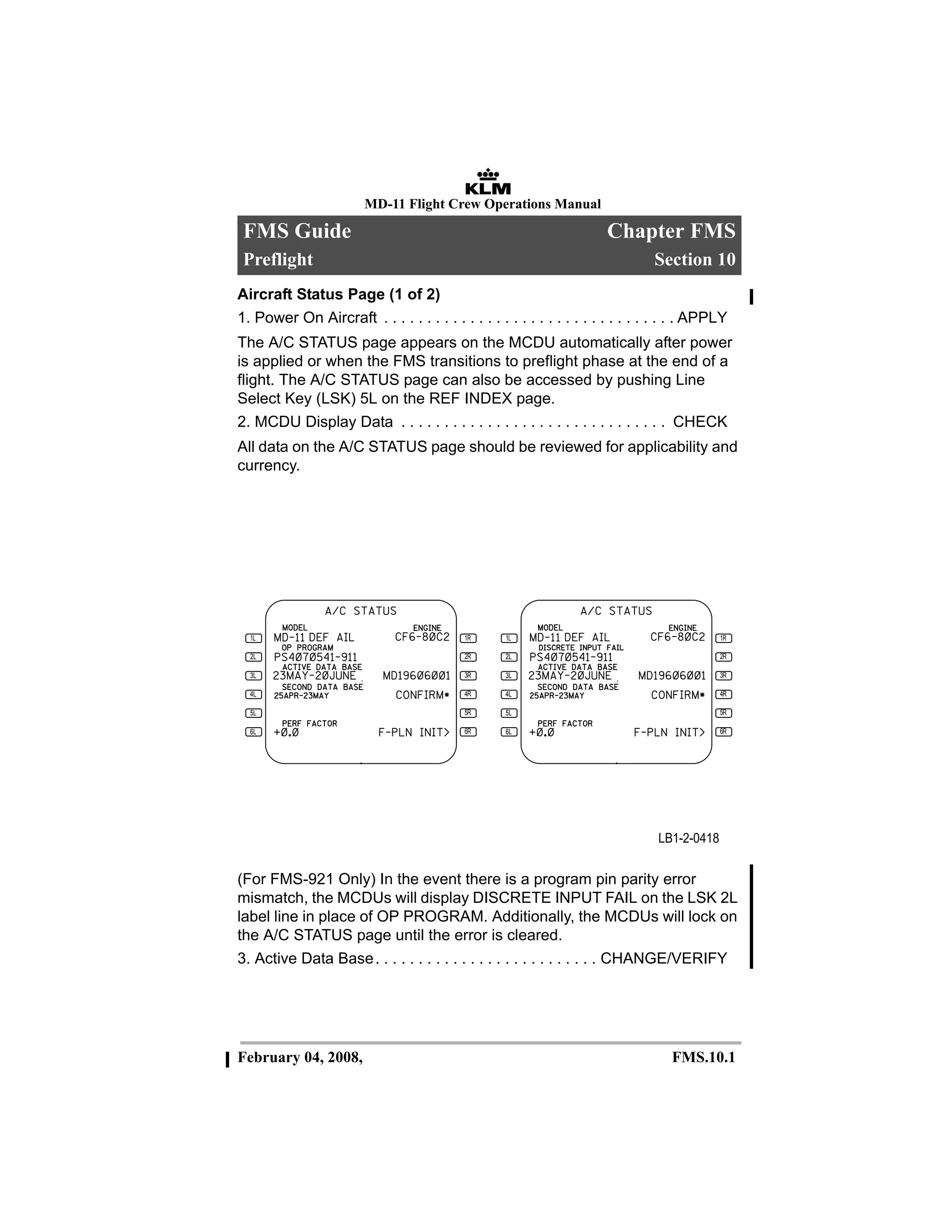 MD11 Flight Crew Operating Manualvol.2B rev.58 KLM | PDF | Air Travel ...