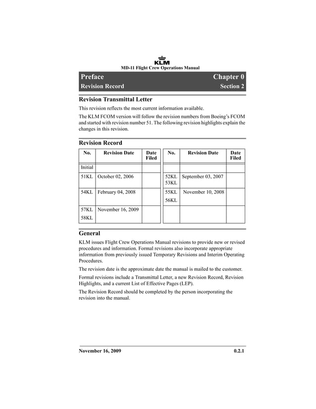 MD11 Flight Crew Operating Manualvol.2B rev.58 KLM | PDF | Air Travel ...