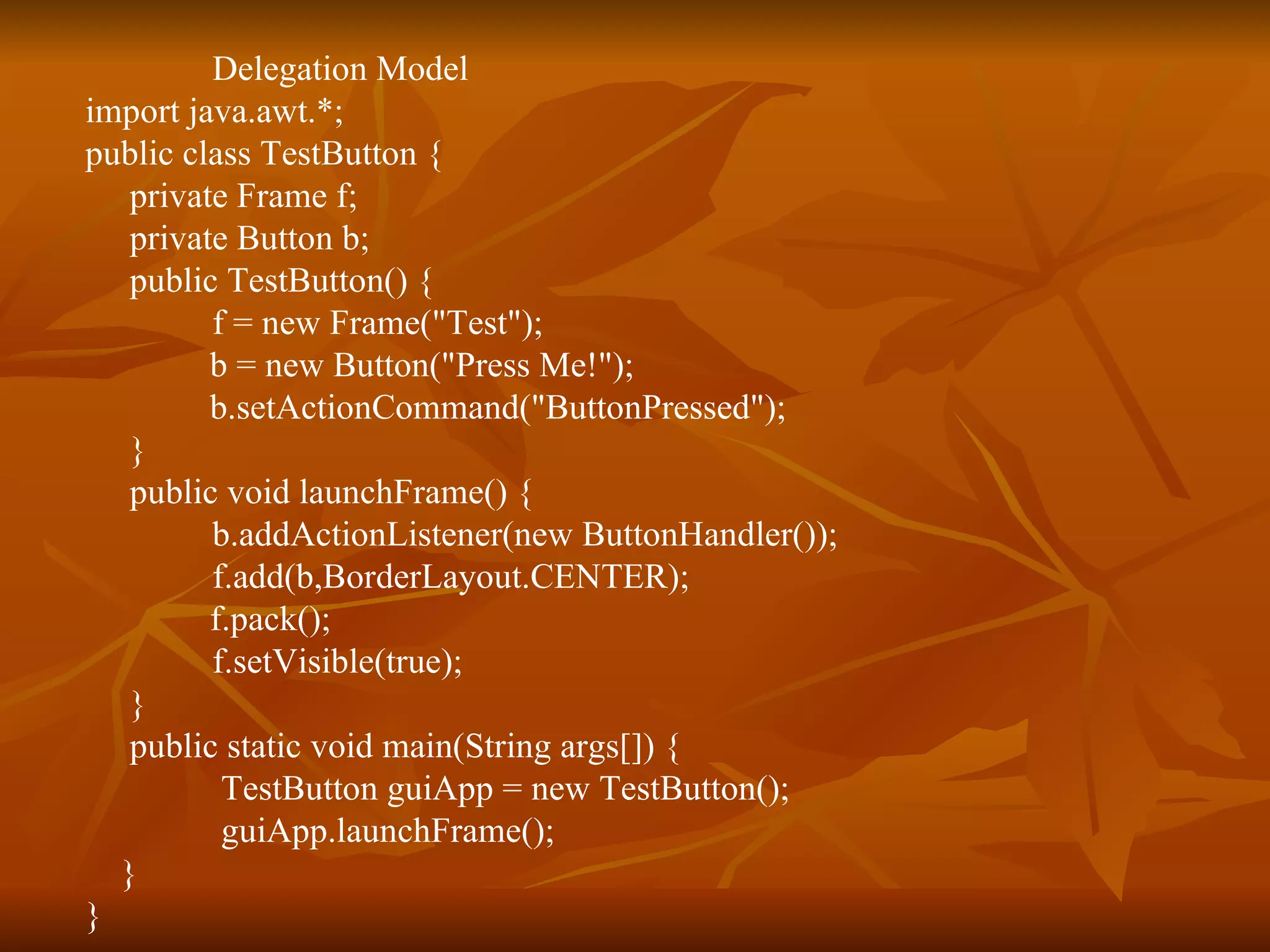 Md11 gui event handling | PPT