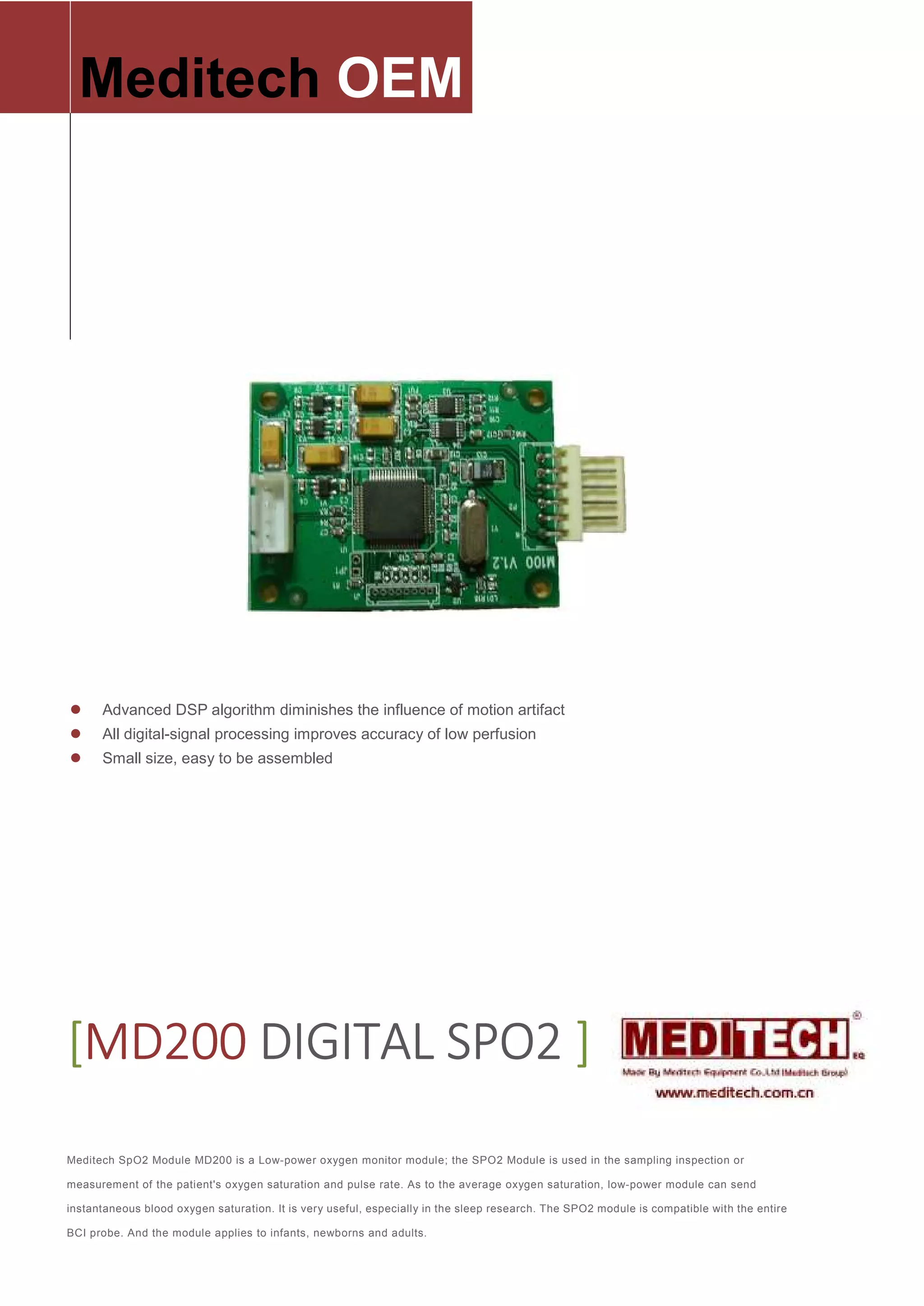 Md200 digital spo2 module | PDF | Computing | Technology & Computing