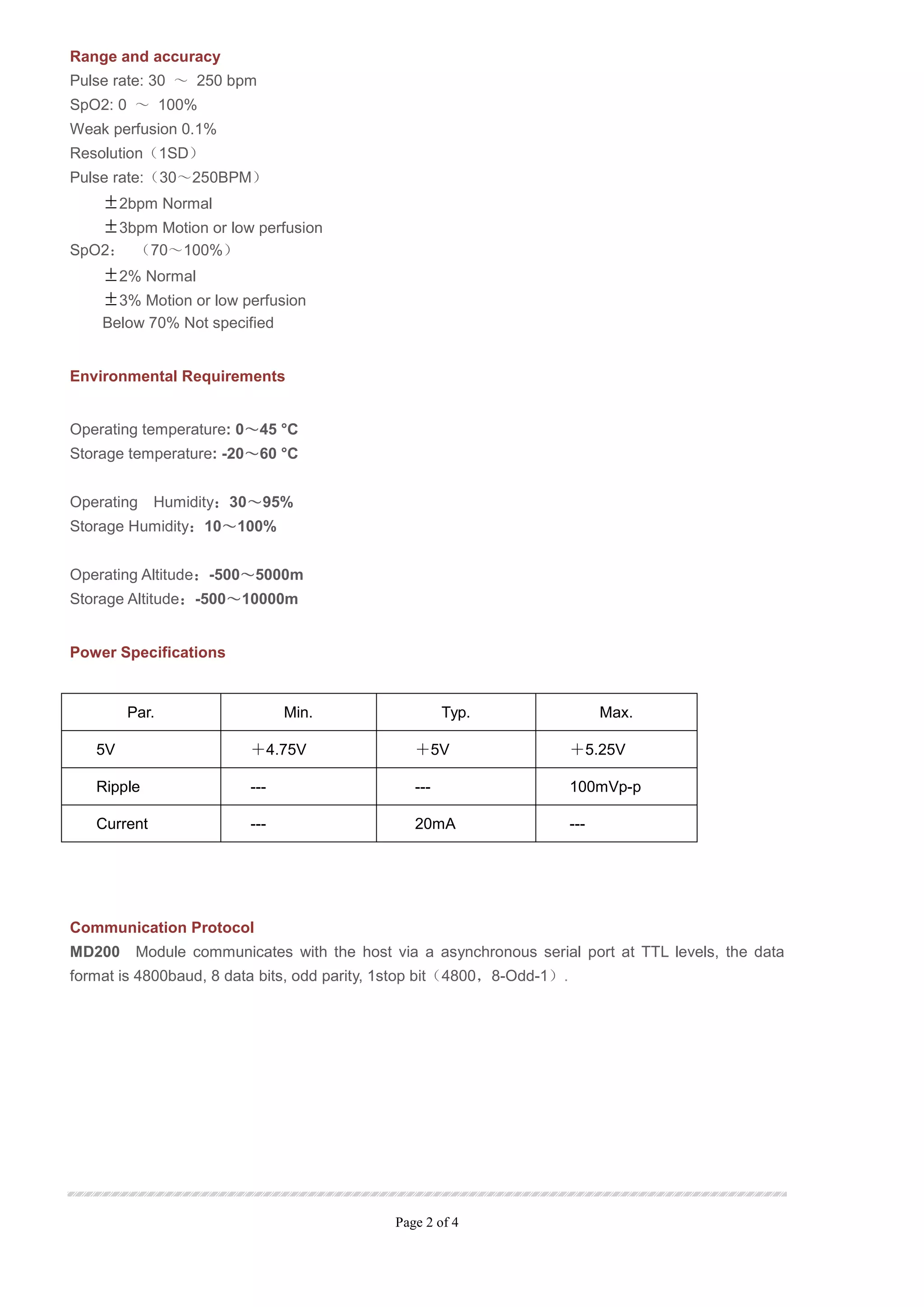 Md200 digital spo2 module | PDF | Computing | Technology & Computing