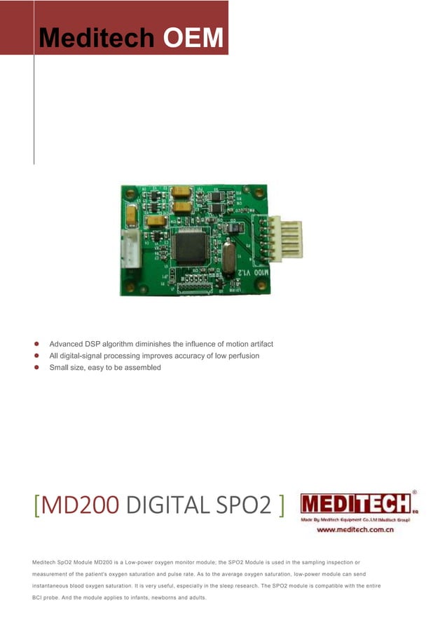Md200 digital spo2 module | PDF | Computing | Technology & Computing