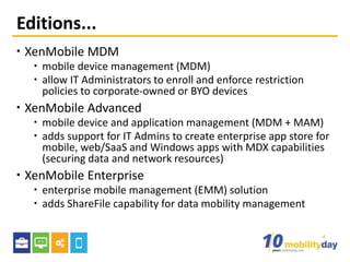 XenMobile: Enterprise mobility management solution | PPT