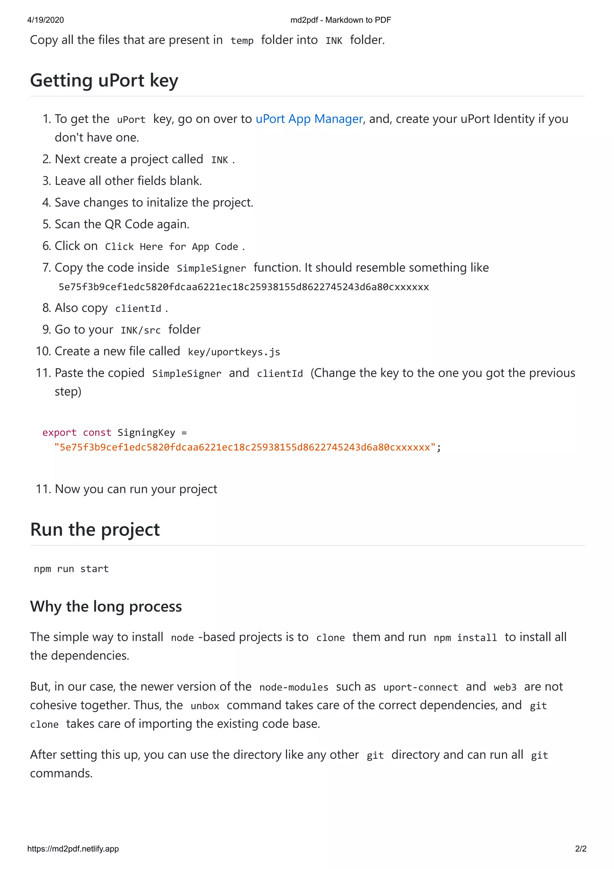 Install Project INK | PDF