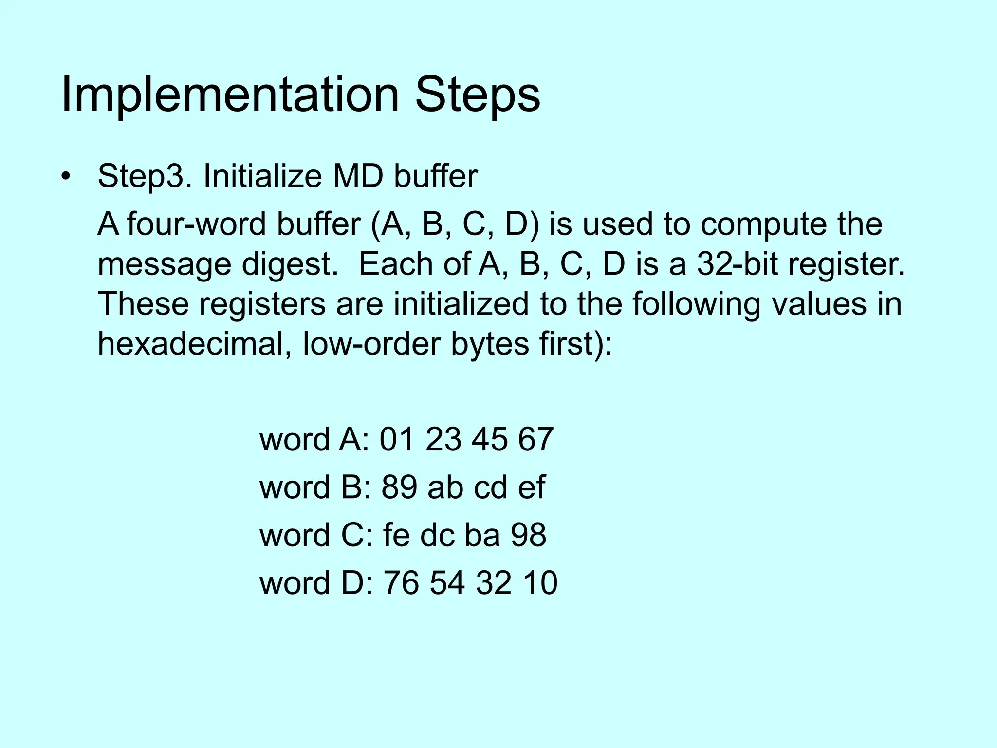 introduction to MD5 Massage Digest Algorithm.ppt