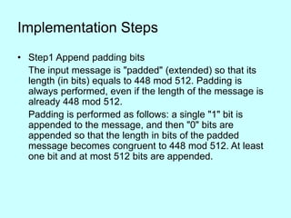 introduction to MD5 Massage Digest Algorithm.ppt