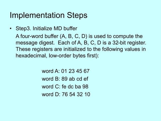 introduction to MD5 Massage Digest Algorithm.ppt