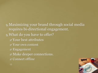 Building and Maximising your personal brand | PPTX