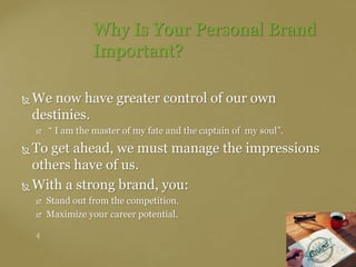 Building and Maximising your personal brand | PPTX | Social Networking ...