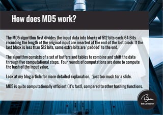 The MD5 hashing algorithm | PPT