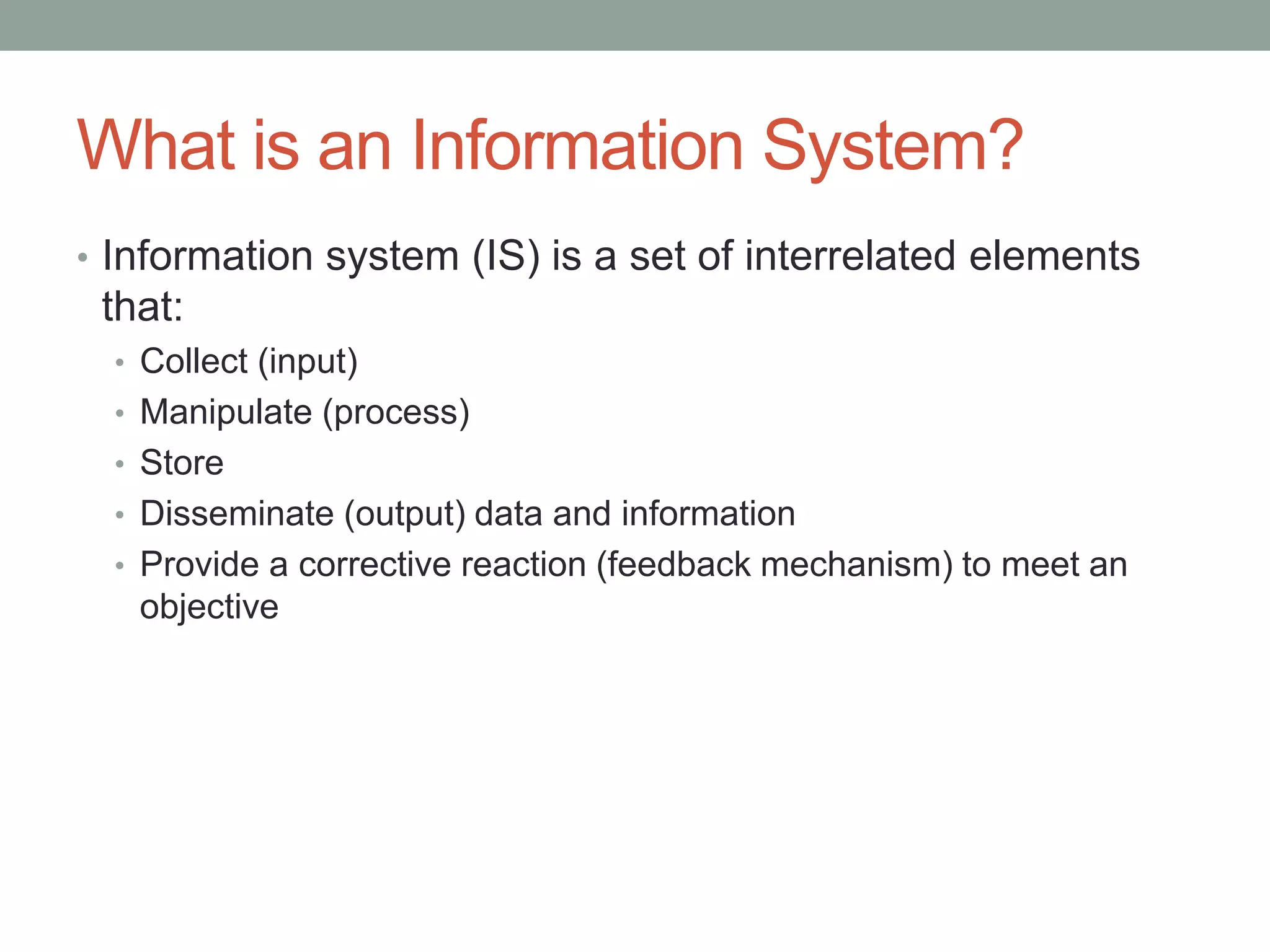 Introduction to information system | PPTX