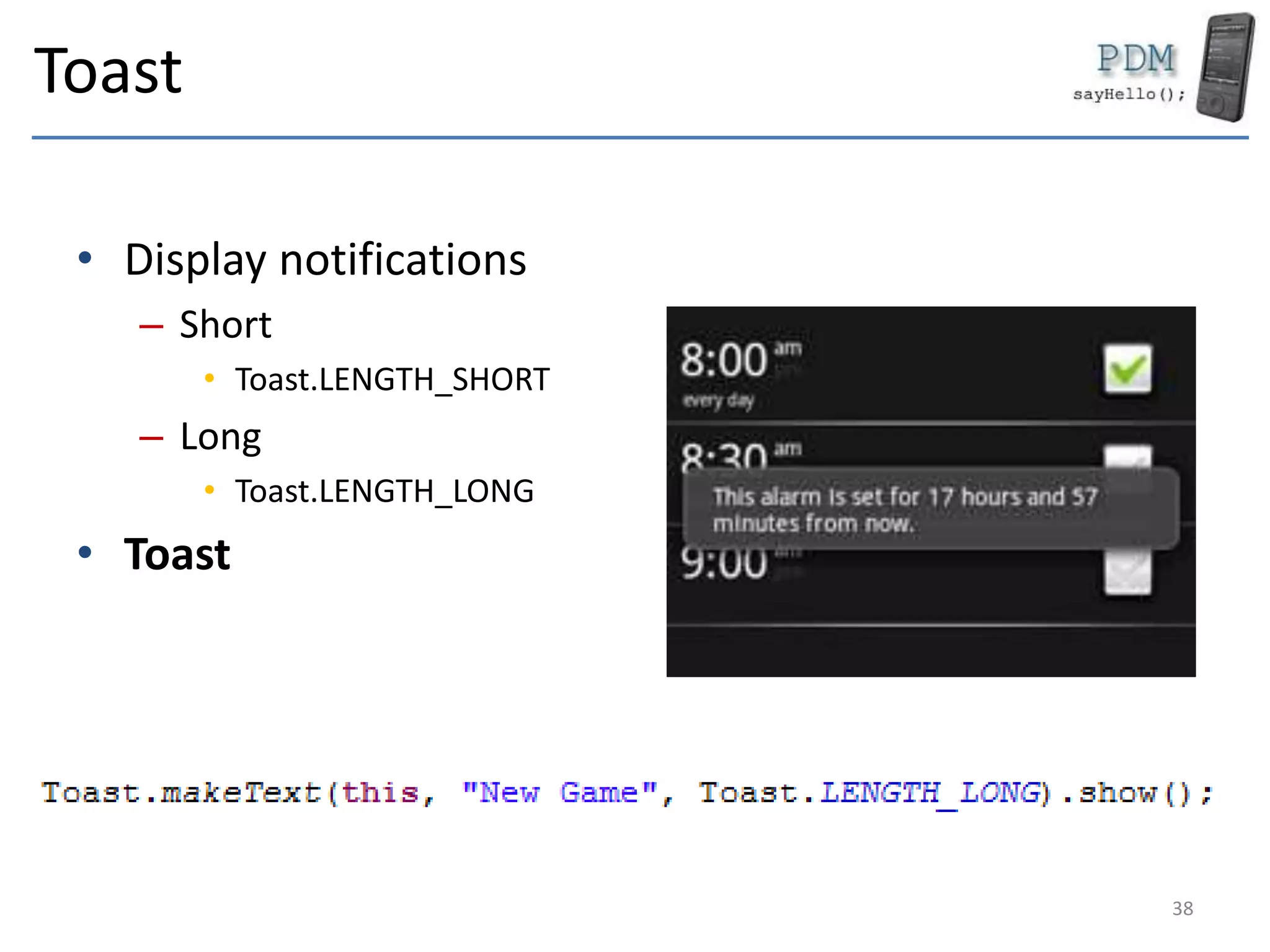 MDAD 4 - Android - Basics of UI Applications | PPT