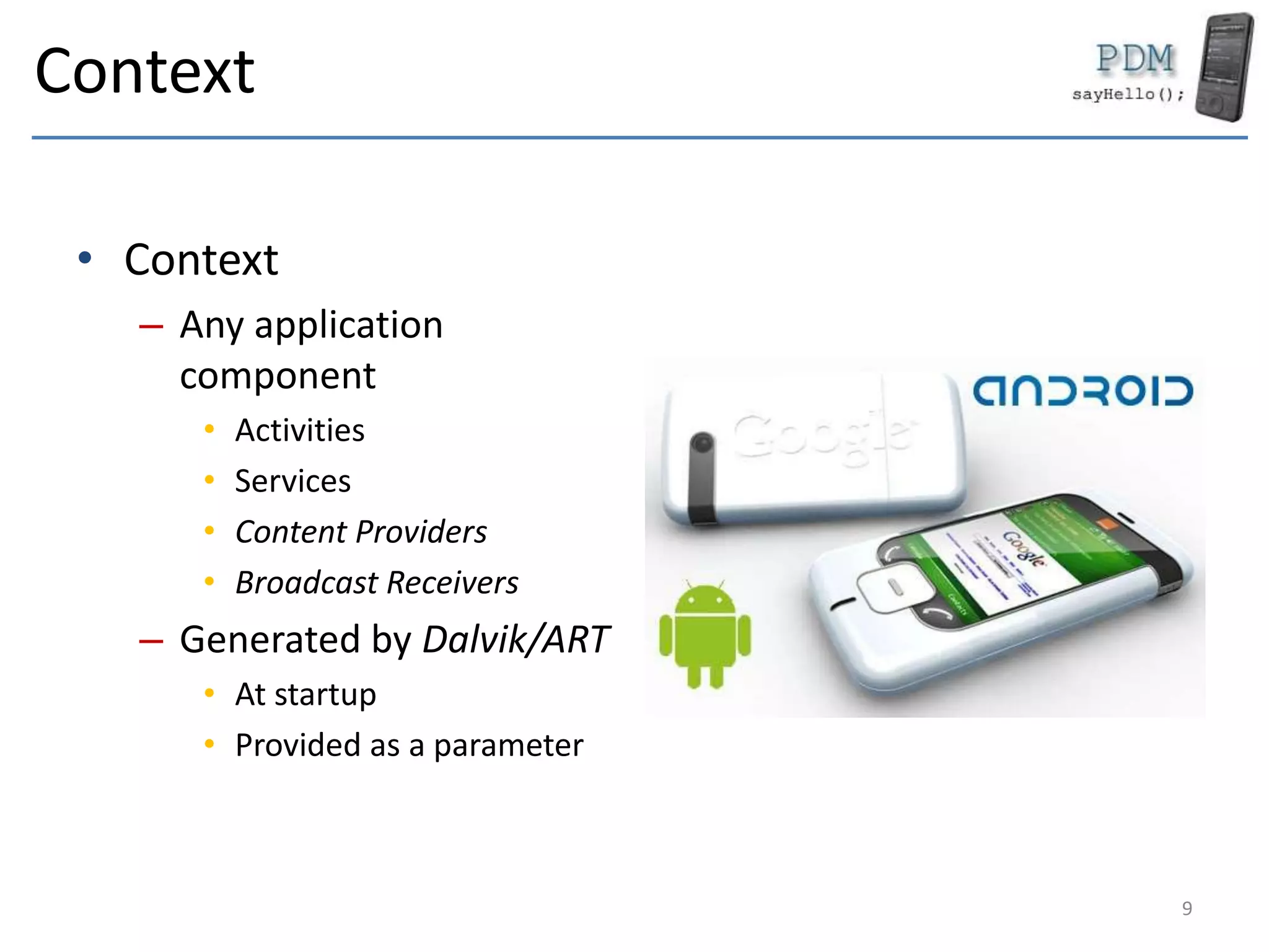 MDAD 4 - Android - Basics of UI Applications | PPT