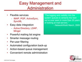 MDaemon Messaging Server Version 16 Feature Overview | PPTX