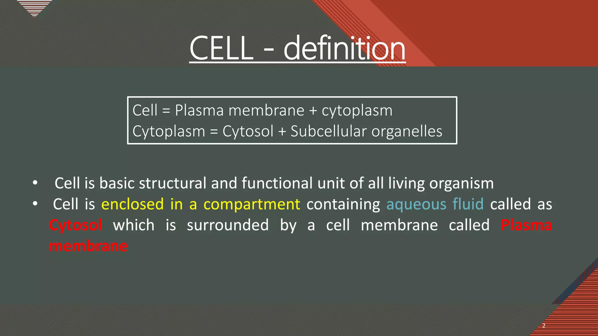 Cellular Classification, Sub-cellular organelles | PPTX