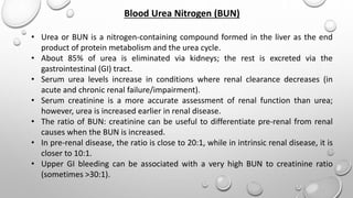 Renal Function Tests (RFT) | PPTX