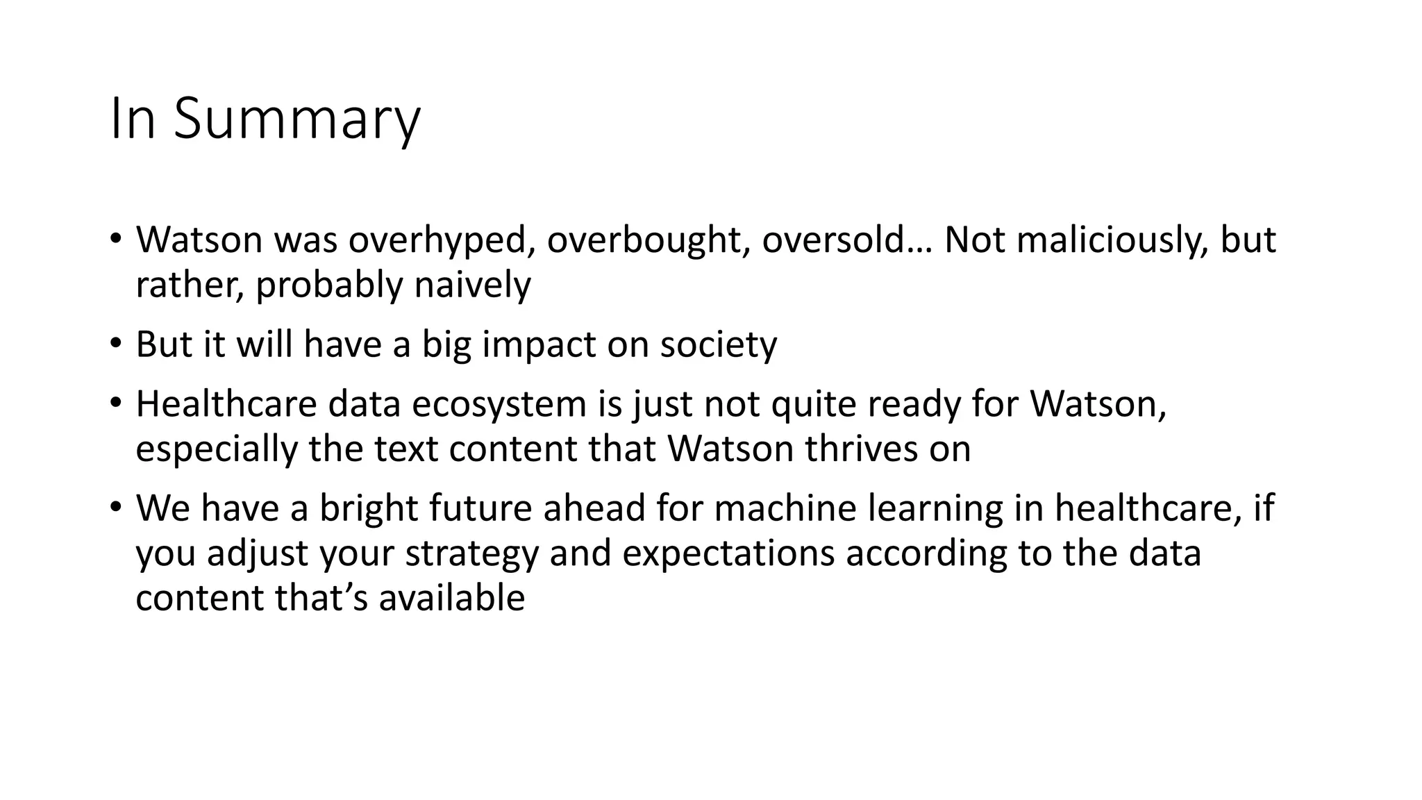 The MD Anderson / IBM Watson Announcement: What does it mean for ...