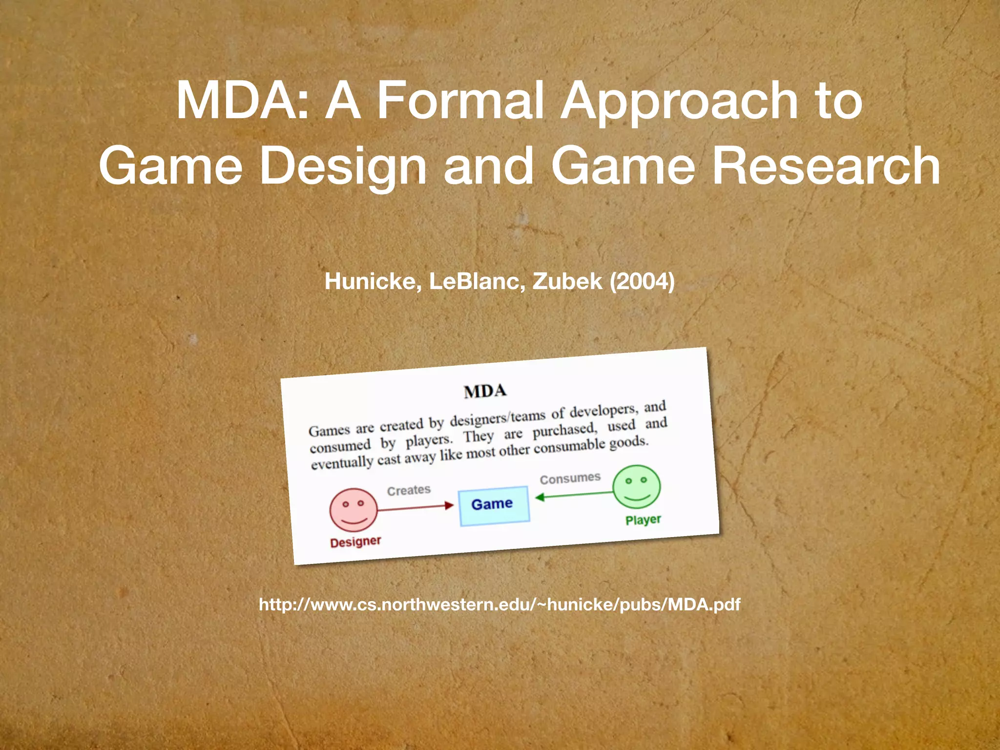 The MDA Model - An Approach to Game Design | PDF