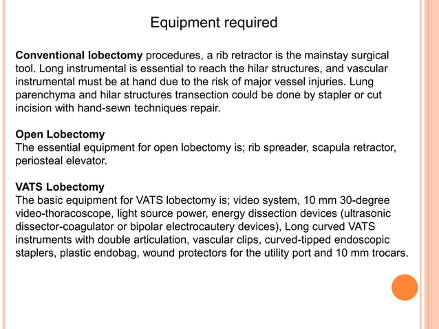 Lobectomy | PPTX | Lung and Respiratory Health | Diseases and Conditions