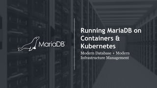 Running database infrastructure on containers | PDF