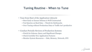 Maximizing performance via tuning and optimization | PPTX