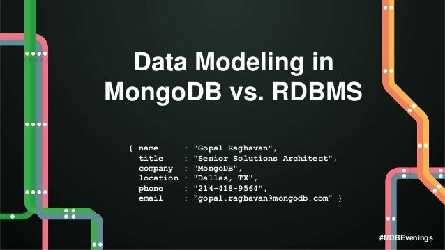 Data Modeling in MongoDB vs. RDBMS
