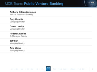 MDB Firm Overview | PDF