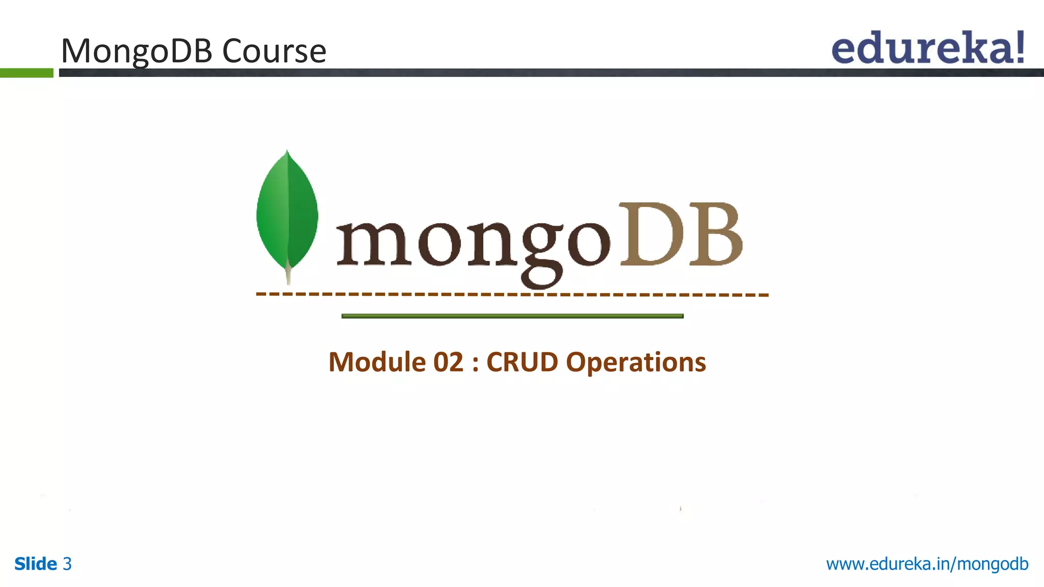 MongoDB- Crud Operation | PDF