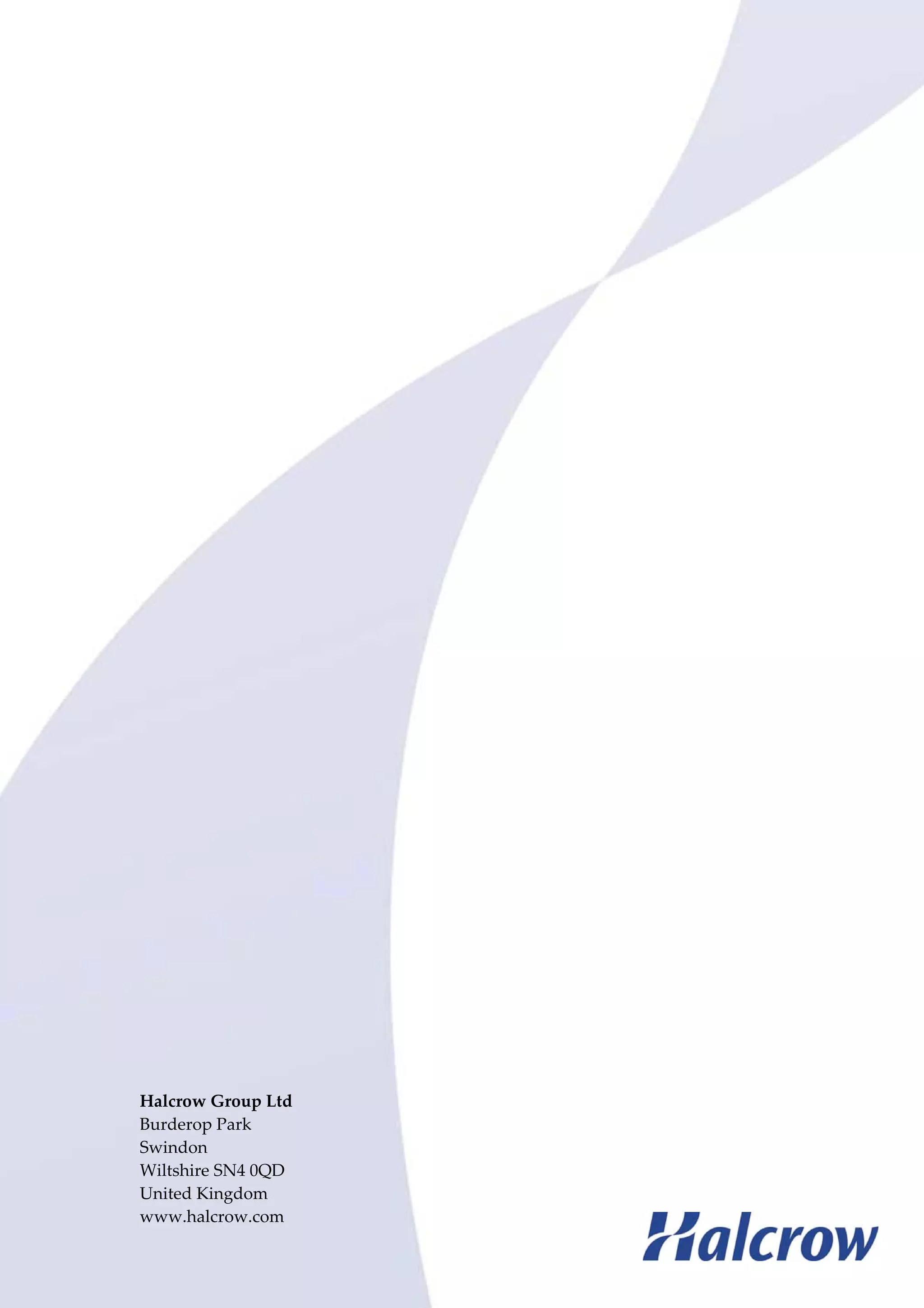 Halcrow Major Developments | PDF