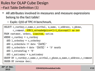 Multidimensional DB design, revolving TPC-H benchmark into OLAP bench | PDF