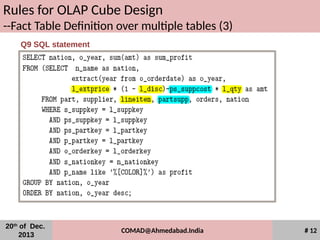 Multidimensional DB design, revolving TPC-H benchmark into OLAP bench | PDF
