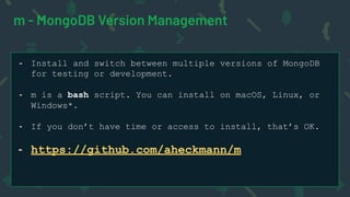MongoDB World 2019: Open source command line power tools for developers ...
