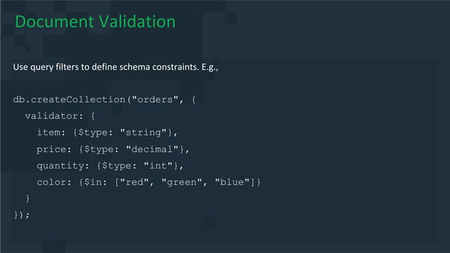 MongoDB World 2019: Just-in-time Validation with JSON Schema | PPT