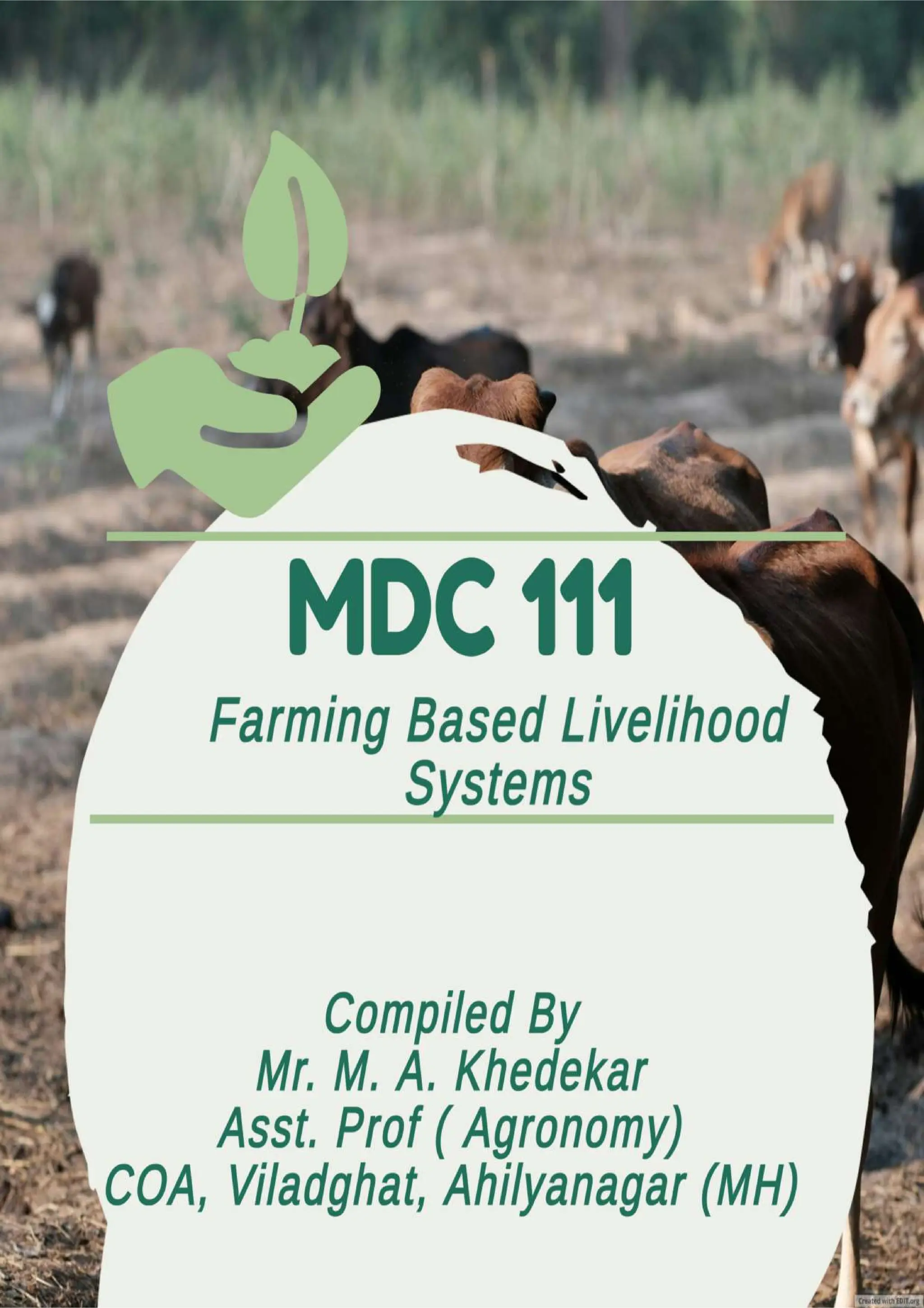 MDC 111 Theory Farming-based Livelihood Systems | PDF