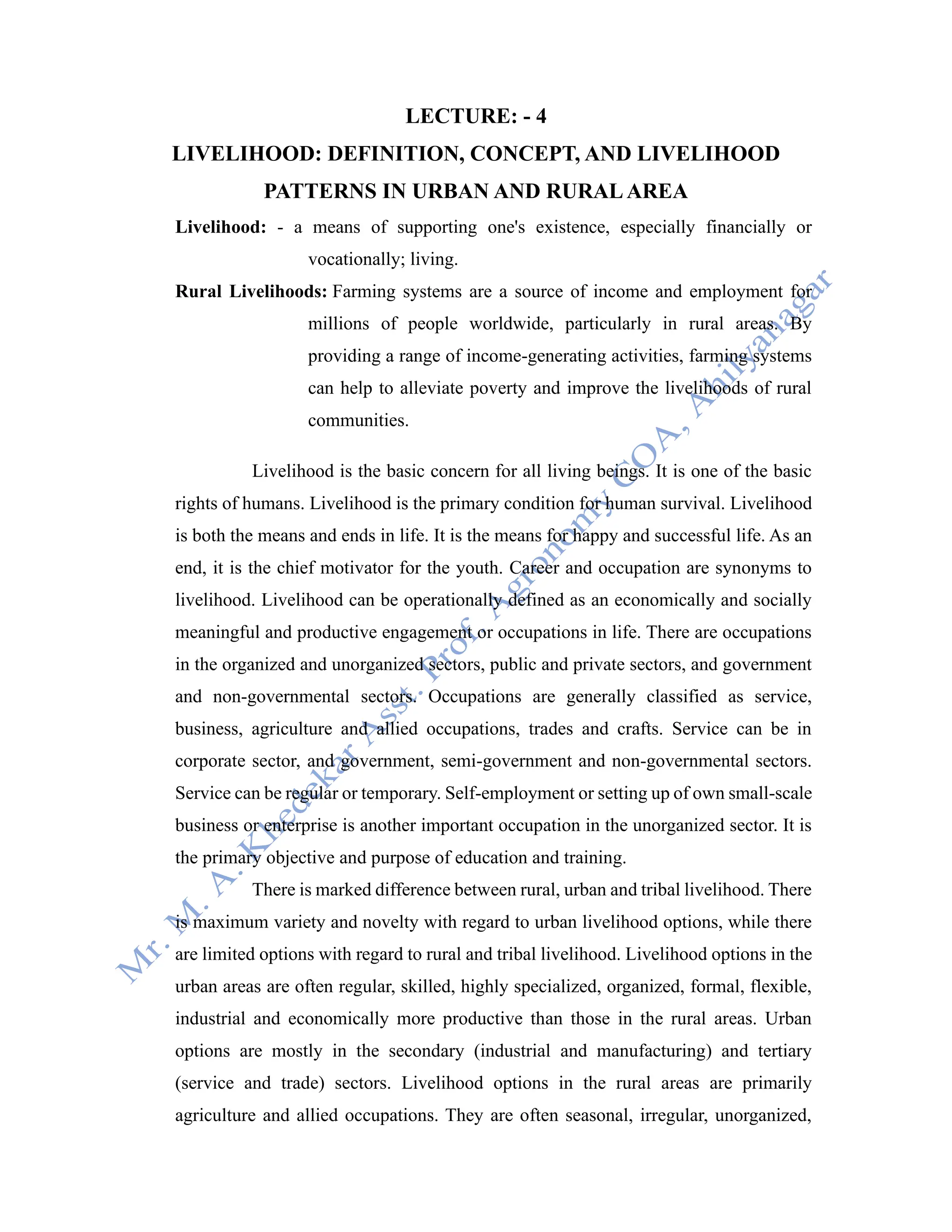 MDC 111 Theory Farming-based Livelihood Systems | PDF