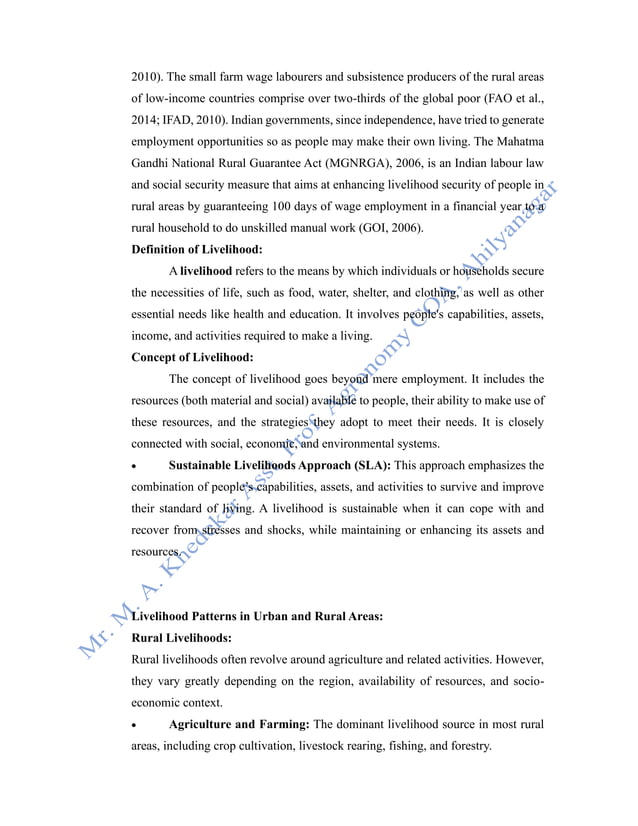 MDC 111 Theory Farming-based Livelihood Systems | PDF