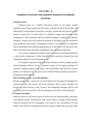 MDC 111 Theory Farming-based Livelihood Systems | PDF