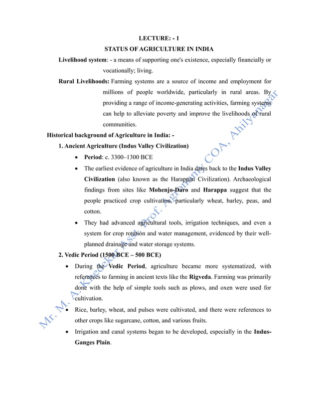 MDC 111 Theory Farming-based Livelihood Systems | PDF