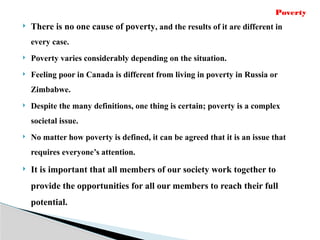 An Introduction to Poverty, Types of Poverty and causes of Poverty | PPTX