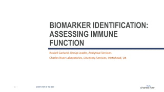 MDC Connects: Biomarker identification - Assessing Immune Function | PPTX