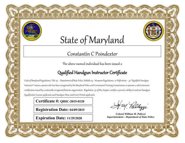 MD CCW Instructor | PDF