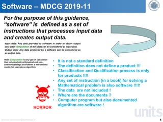 Review Mdcg 2019-11 guidance on qualification and classification of ...