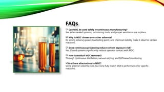 Best Practice Solvent Control for Continuous Pharma | PPTX