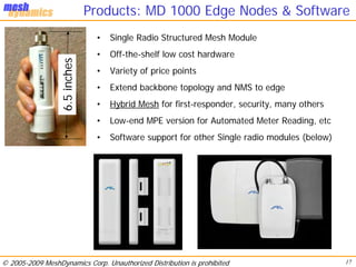 MeshDynamics Mesh Networks- High Level Overview | PDF